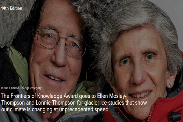 Ellen Mosley -Thompson and Lonnie Thompson receive 14th Frontiers of ...