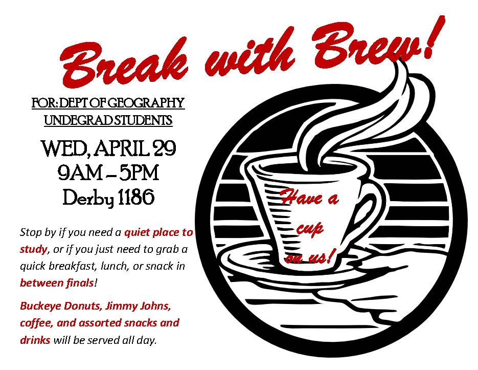 Break with Brew | Department of Geography