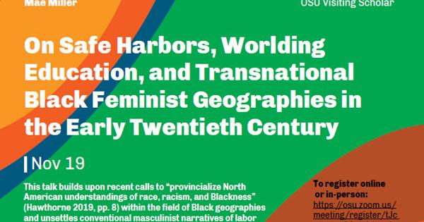 Speaker Series Presents Mae Miller | Department of Geography